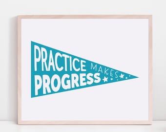 Practice Makes Progress Print - Etsy