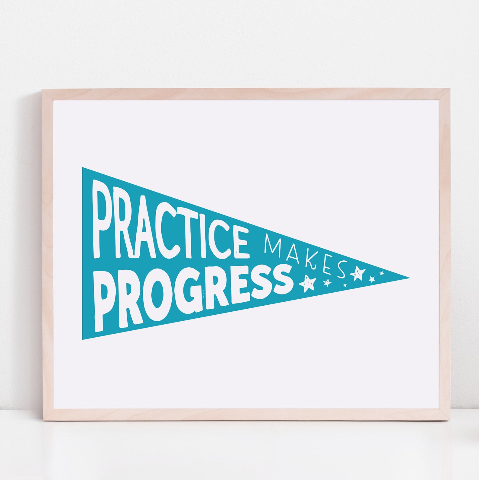 Practice Makes Progress Pennant Digital Print - Etsy India