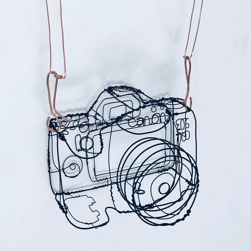 Wire Sculpture of Retro Camera Gift for Photographer - Etsy