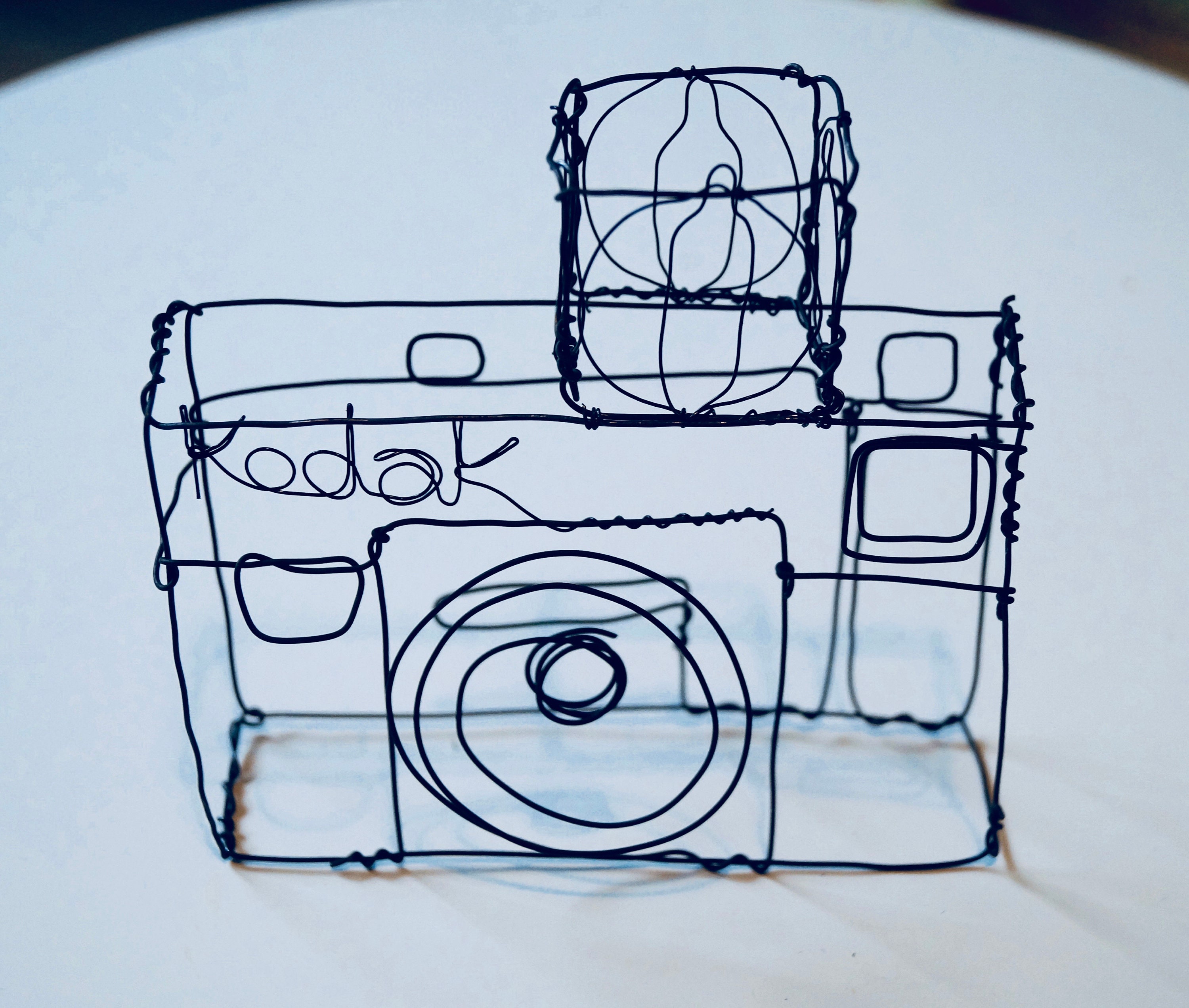 Wire Sculpture of Retro Camera Gift for Photographer | Etsy UK