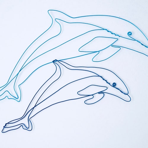Dolphin Metal Art Sea Life - Etsy