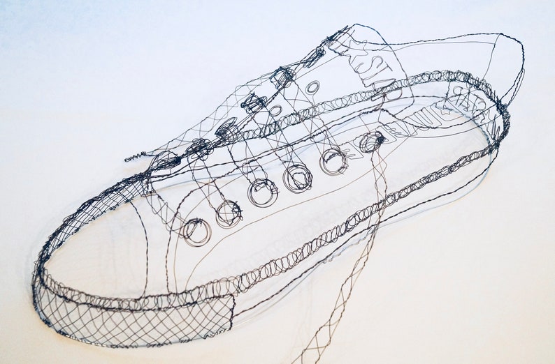Large Converse Trainer Sculpture Wire Sculpture Wire Shoe | Etsy