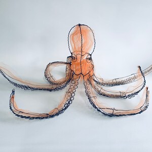 Octopus Wire Sculpture, Marine Sculpture, Wire Octopus, Sea Life, Sea ...