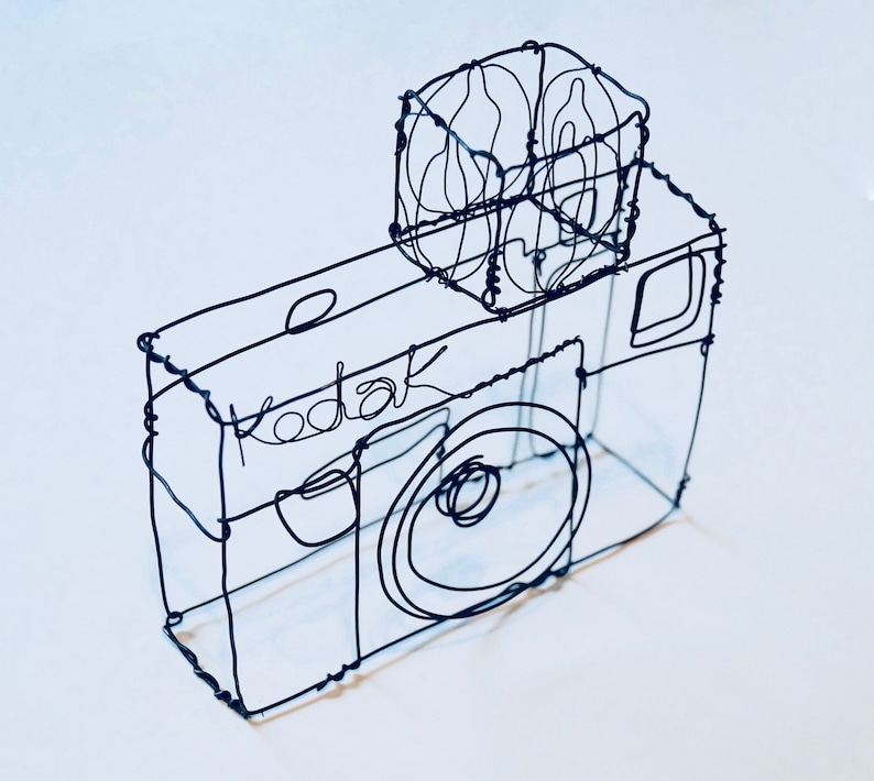 Wire Sculpture of Retro Camera Gift for Photographer - Etsy