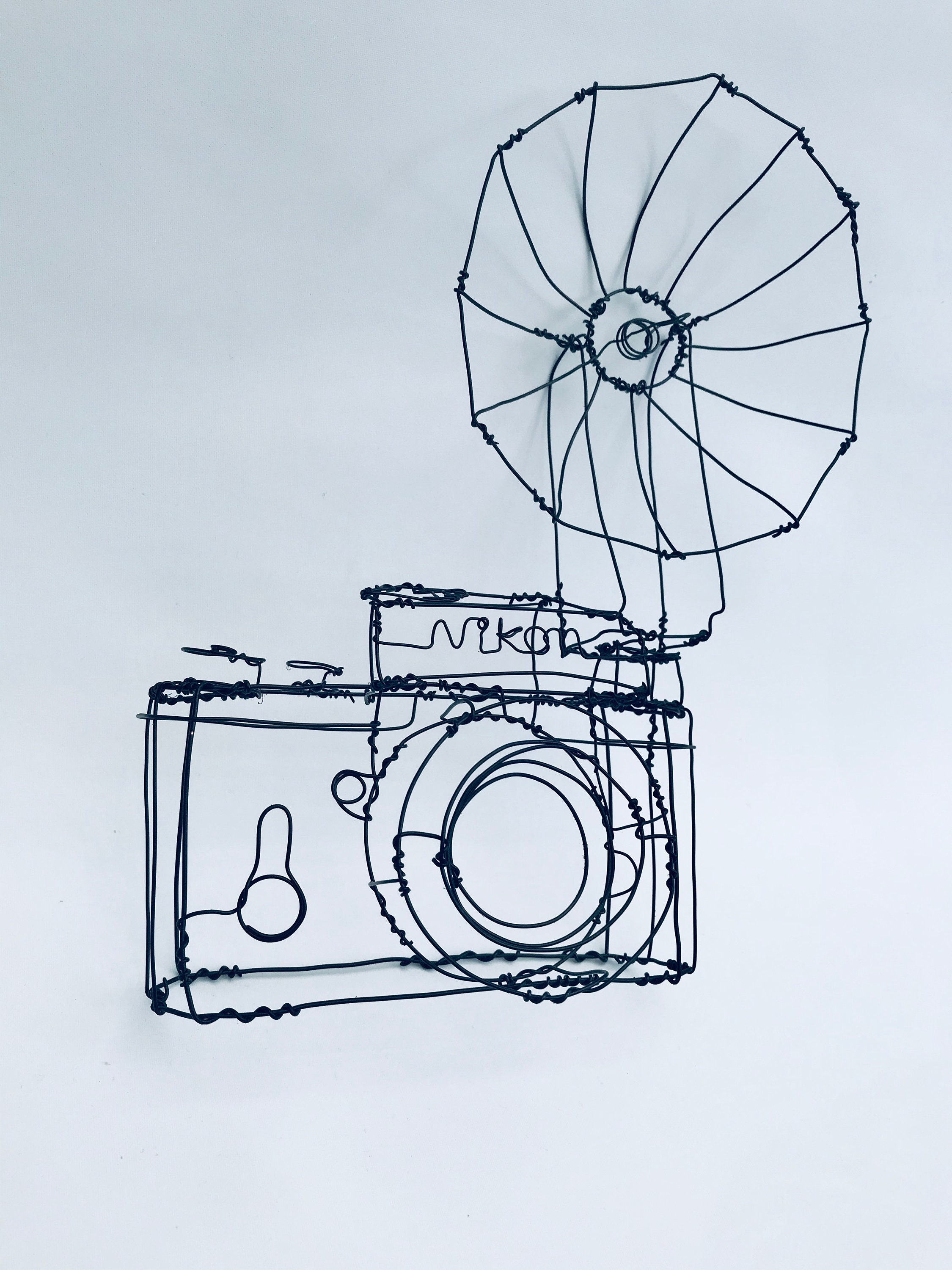 Nikon Camera Wire Sculpture - Etsy UK