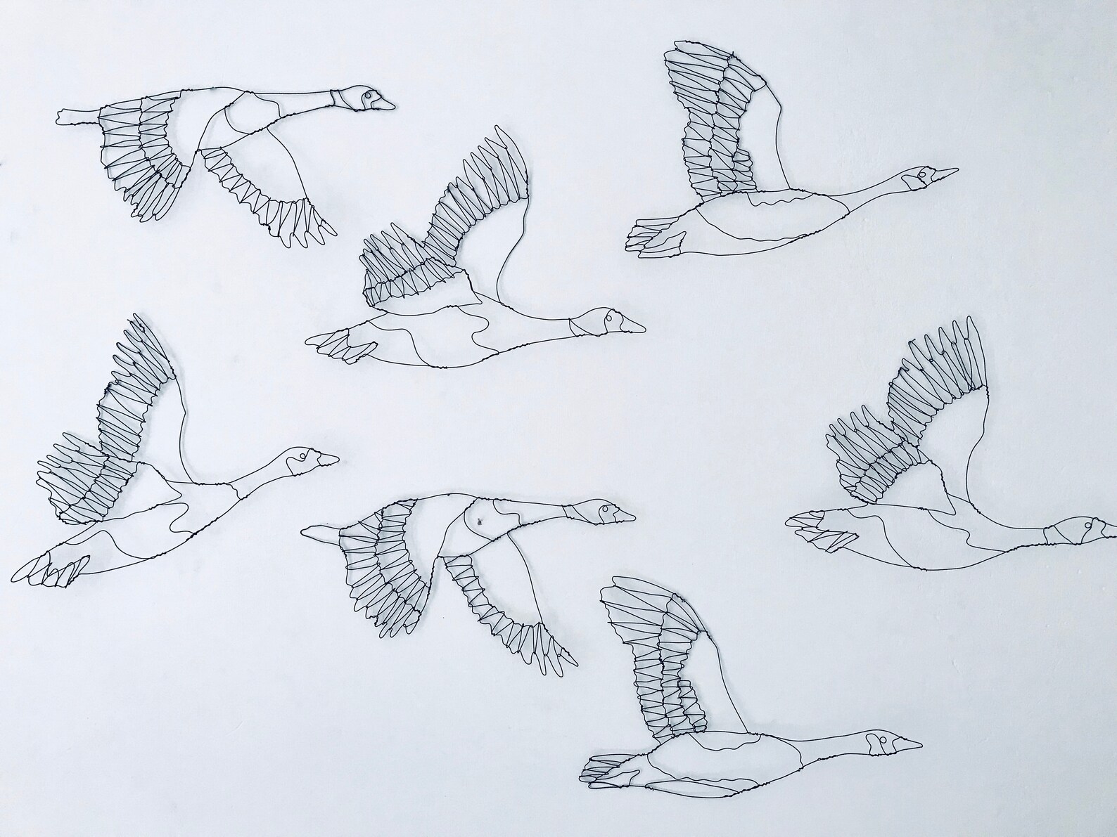 Canadian Geese Wire Sculpture Geese Art Bird Art Wire - Etsy UK