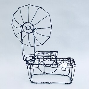 Antique Camera Sculpture, Wire Camera Sculpture, Wire Sculpture, Camera ...