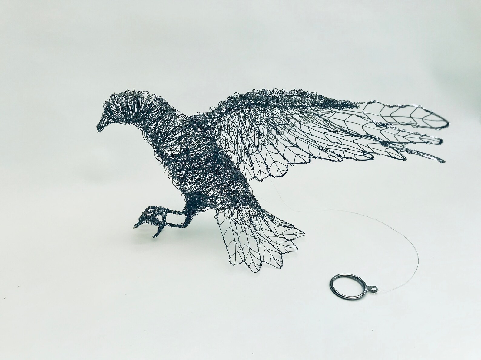 Crow Sculpture Hanging Bird Sculpture Crow Art Wire | Etsy