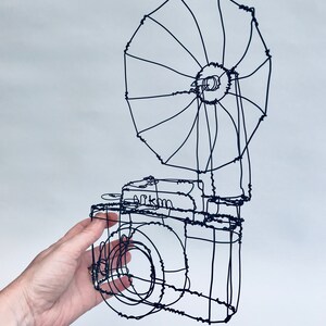 Antique Camera Sculpture, Wire Camera Sculpture, Wire Sculpture, Camera ...