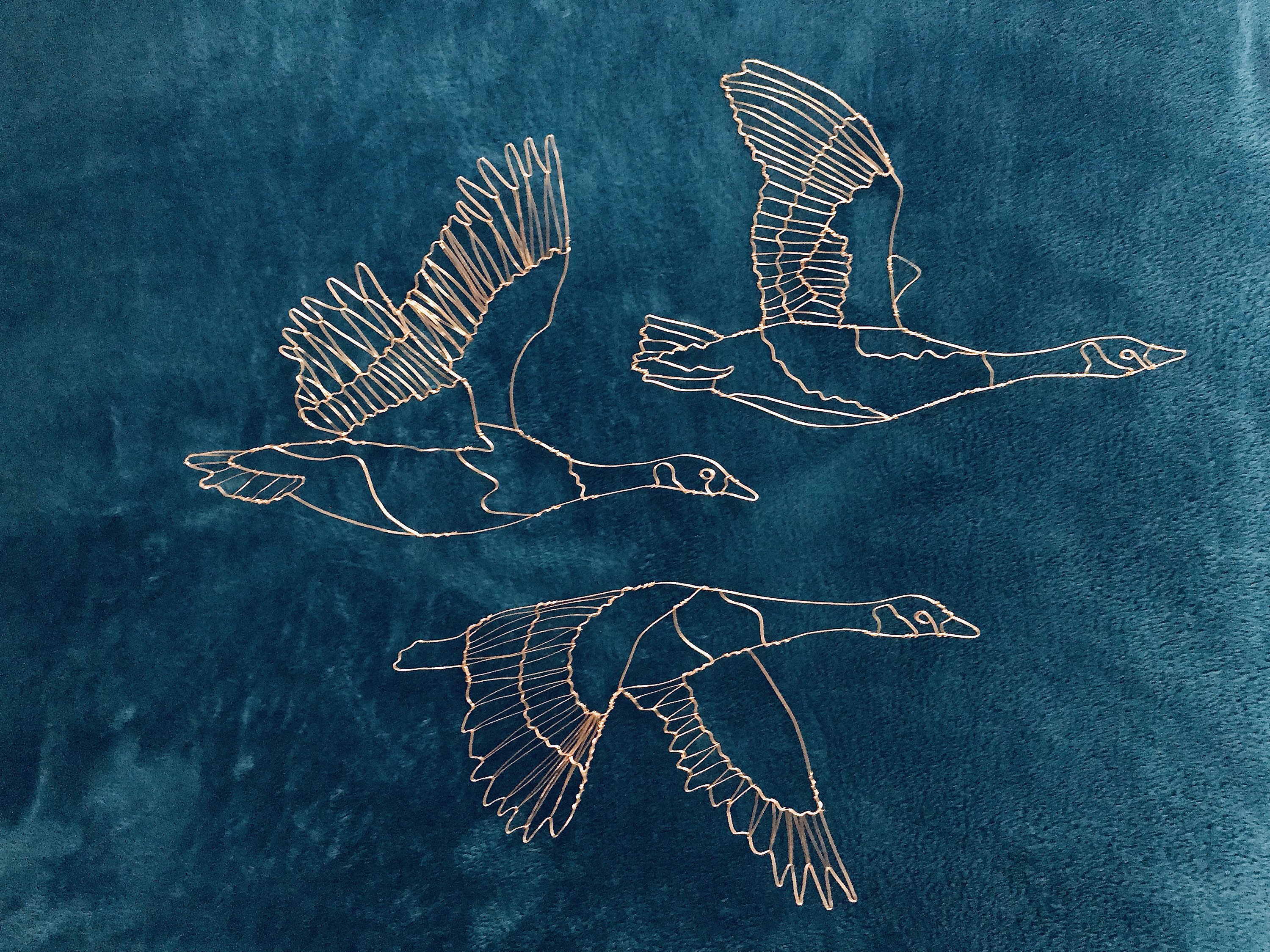 Canadian Geese Wire Sculpture Geese Art Bird Art Wire | Etsy UK