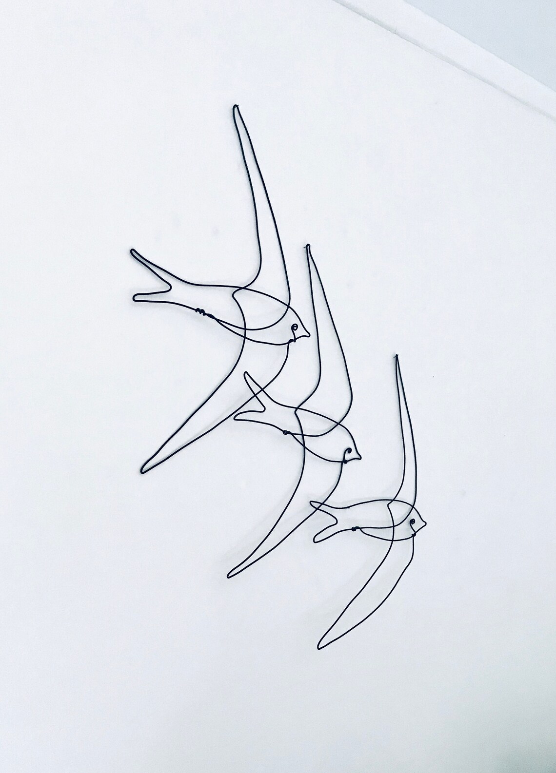 Three Swifts in Flight Swift Sculpture Wire Sculpture Swift | Etsy