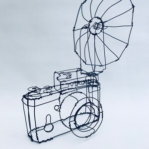 Antique Camera Sculpture, Wire Camera Sculpture, Wire Sculpture, Camera ...
