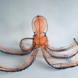 Octopus Wire Sculpture, Marine Sculpture, Wire Octopus, Sea Life, Sea ...
