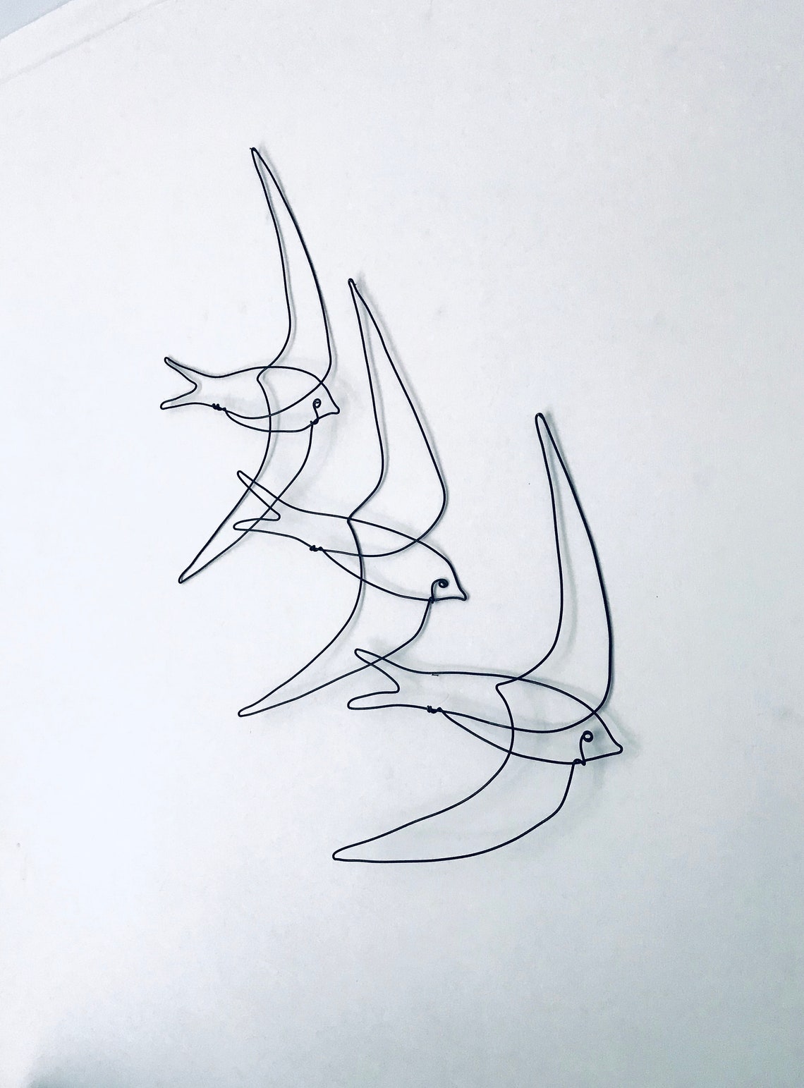 Three Swifts in Flight Swift Sculpture Wire Sculpture Swift | Etsy