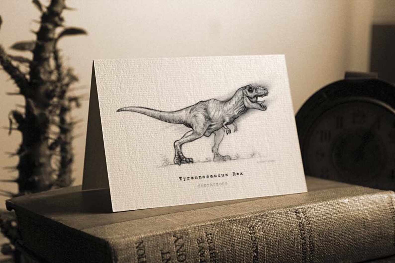 Tyrannosaurus Rex Greeting Card Beautifully Drawn Print - Etsy