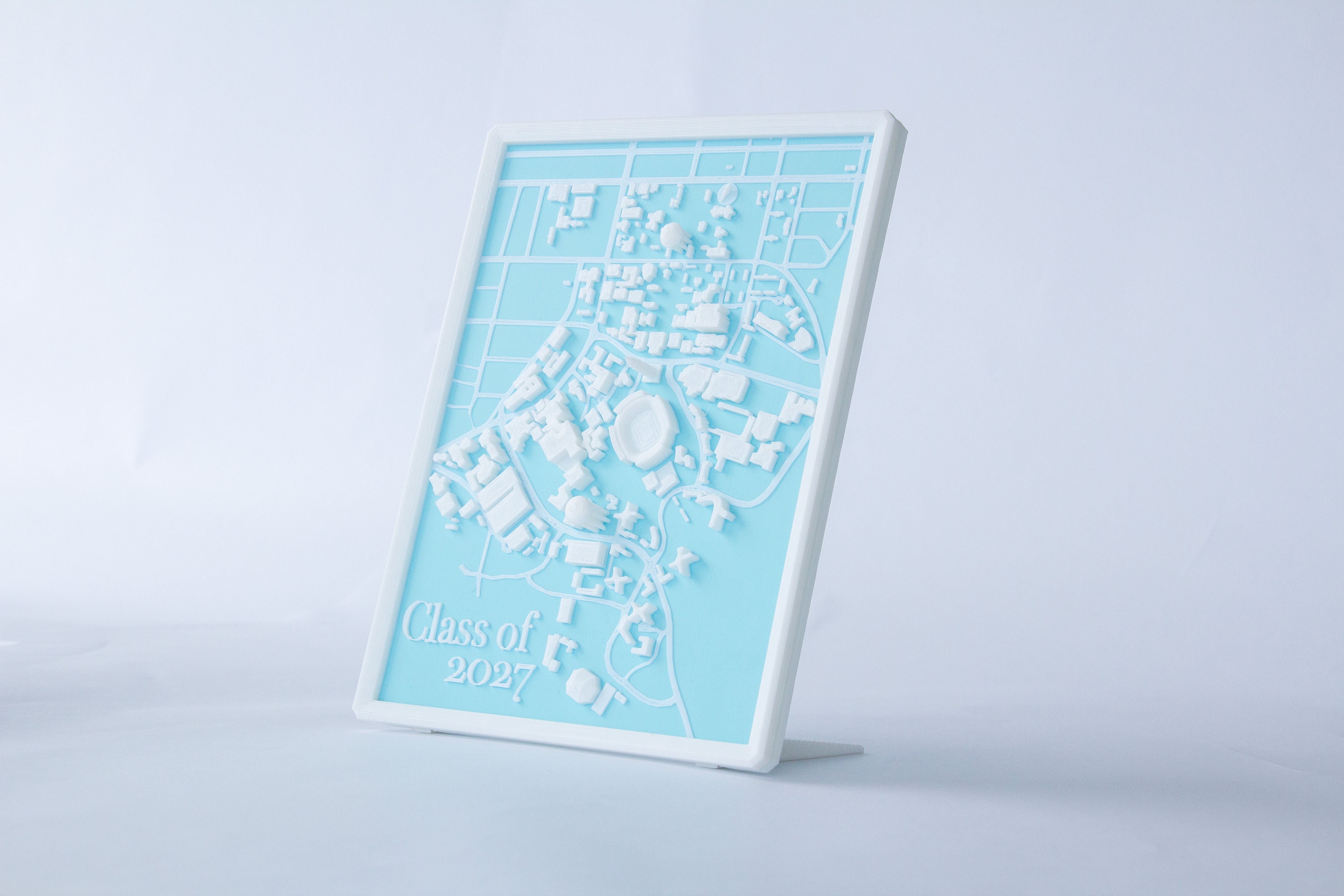 UNC Chapel Hill 3D Printed Map, UNC Graduation Gift, Acceptance Gift - Etsy