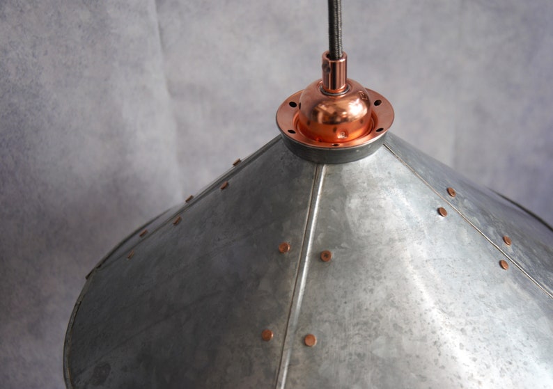 Modern Industrial Lampshade Home Decor, Metal Unique Zinc and Copper ...