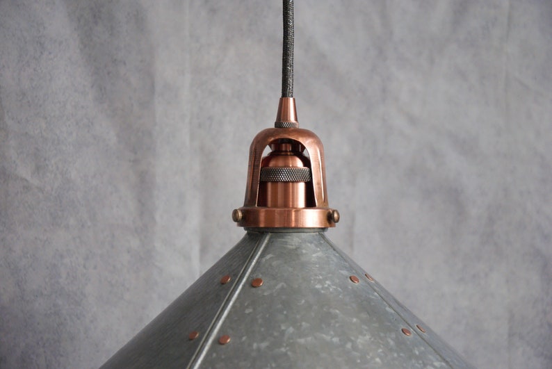 Handmade Industrial Vintage Rustic Lampshade, Retro Old Style Factory ...