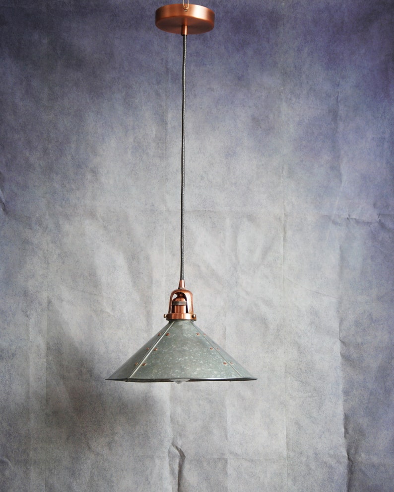 Handmade Industrial Vintage Rustic Lampshade, Retro Old Style Factory ...