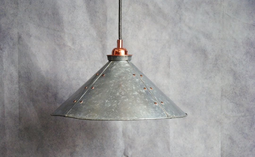 Modern Industrial Lampshade Home Decor, Metal Unique Zinc and Copper ...