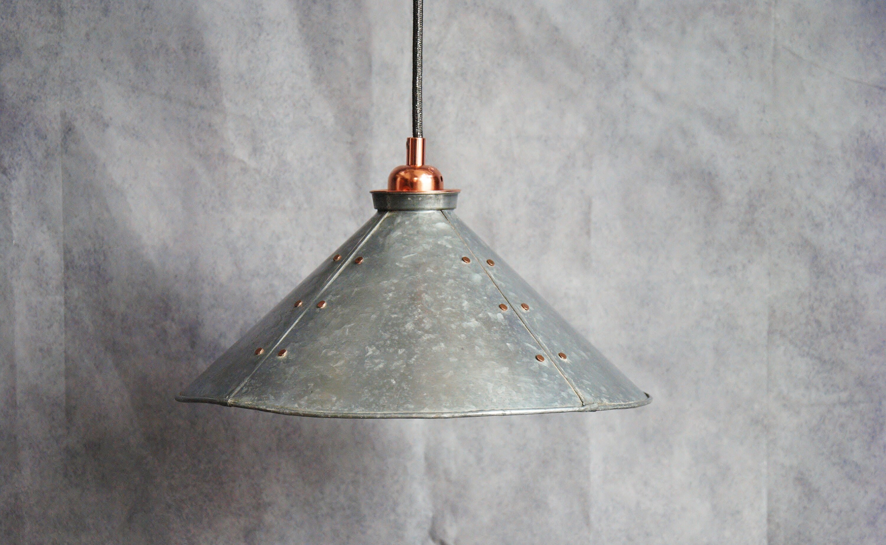 Modern Industrial Lampshade Home Decor, Metal Unique Zinc and Copper ...