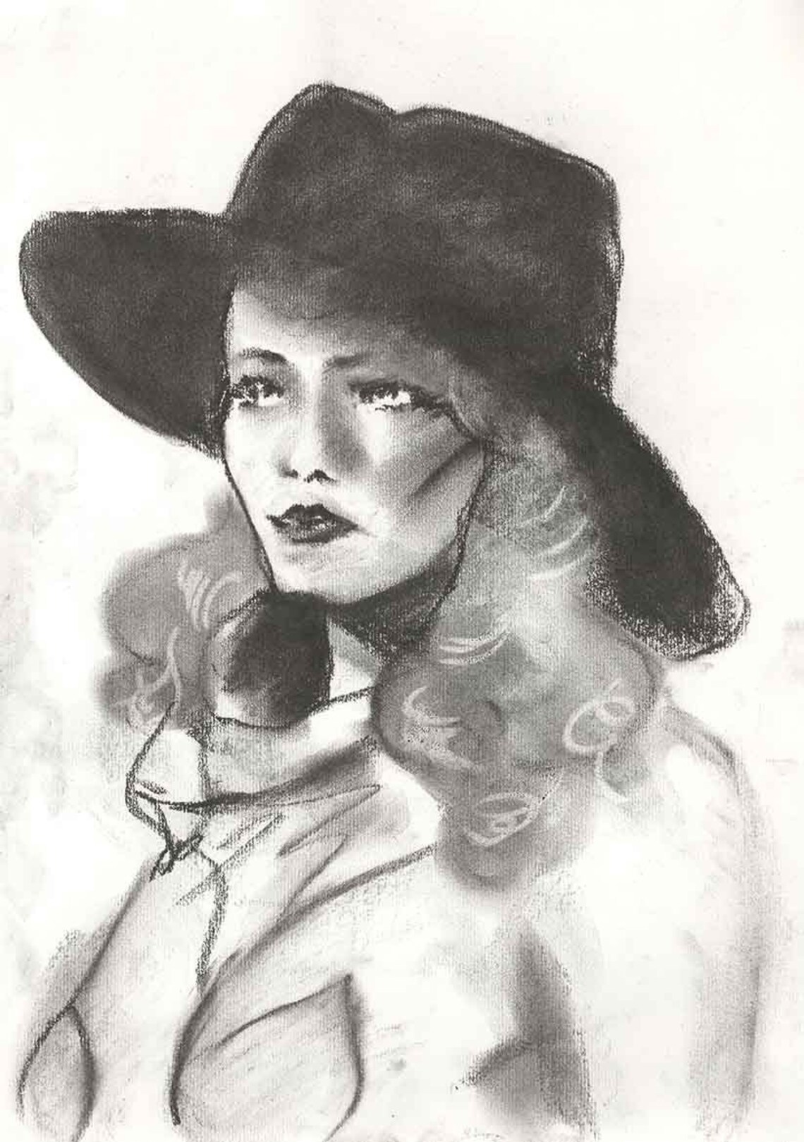 Louise Print Fine Art Burlesque Drawing - Etsy