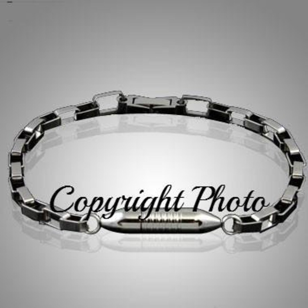 Cylinder Bracelet - Stainless Steel Keepsake Bracelet - Etsy