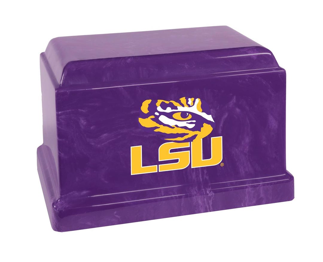 Louisiana State University Tigers Purple Cultured Marble Cremation Urn ...