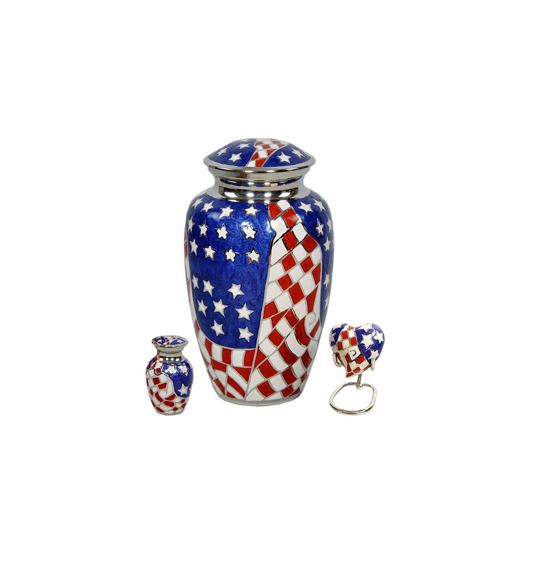 American Flag Military Cremation Urn - Etsy