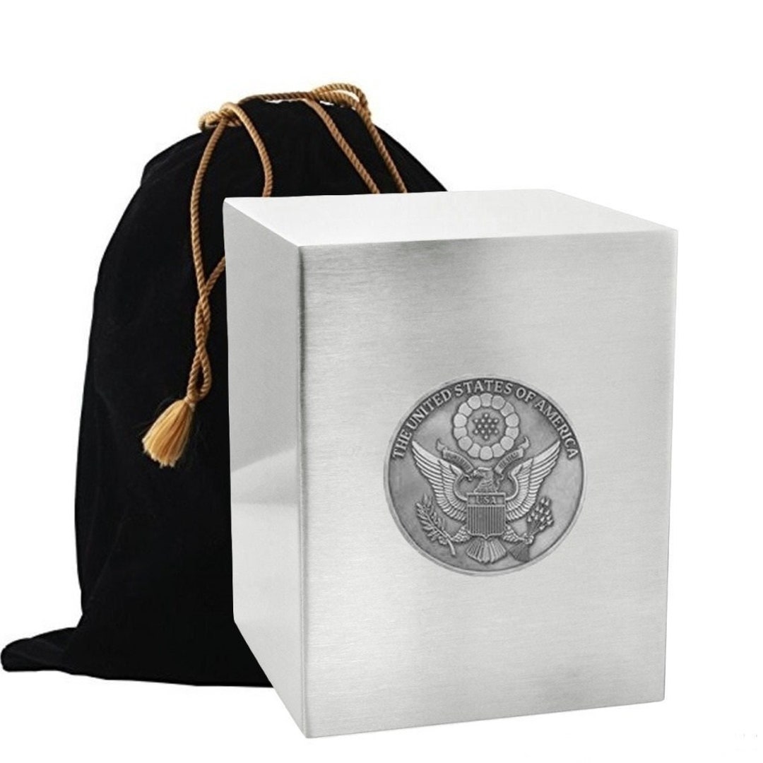 Handcrafted Silver Cremation Urn Box: Adult Funeral Ashes Urn - Etsy