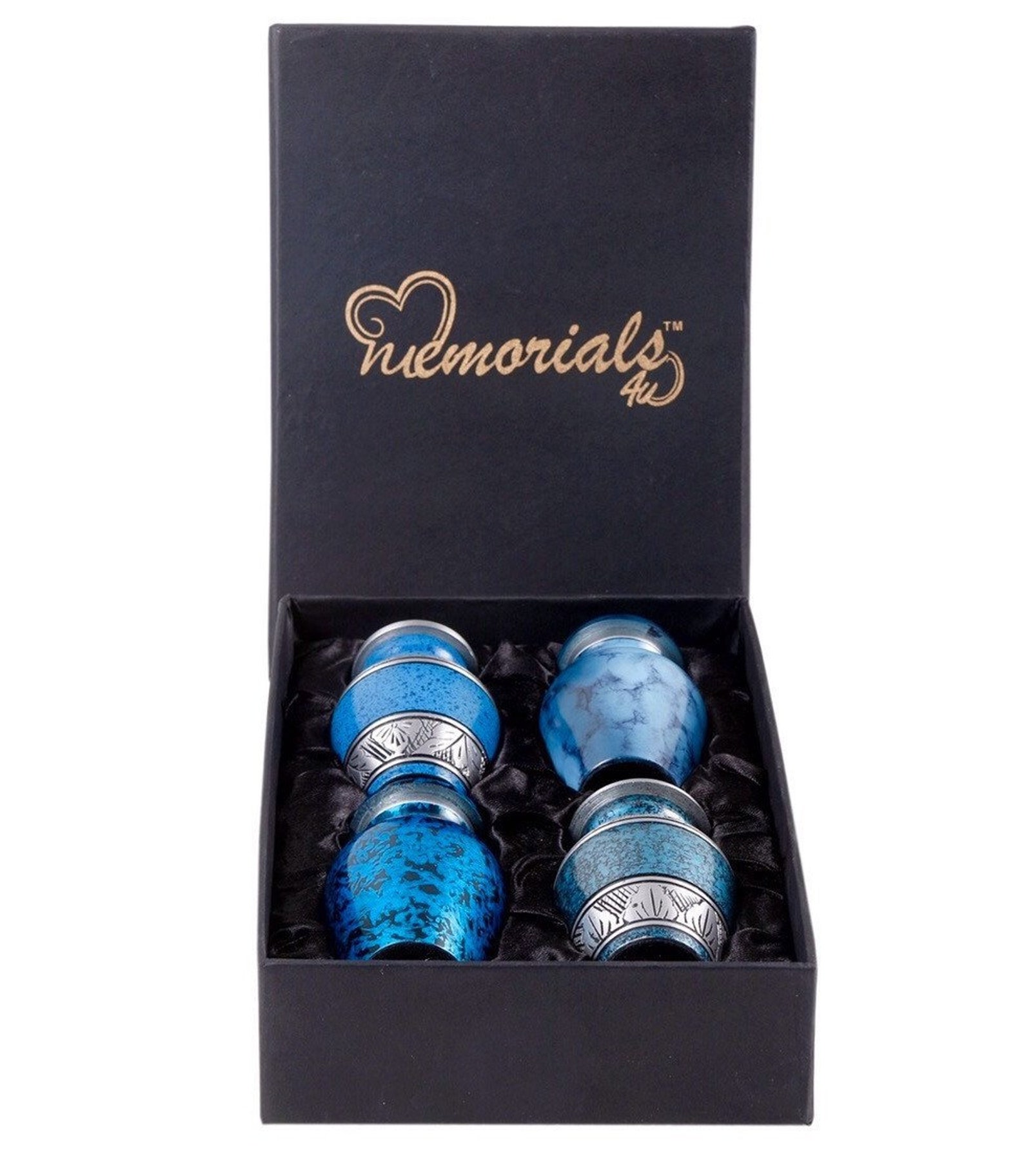 Set of 4 Beautiful Shades of Blue Keepsakes - Etsy