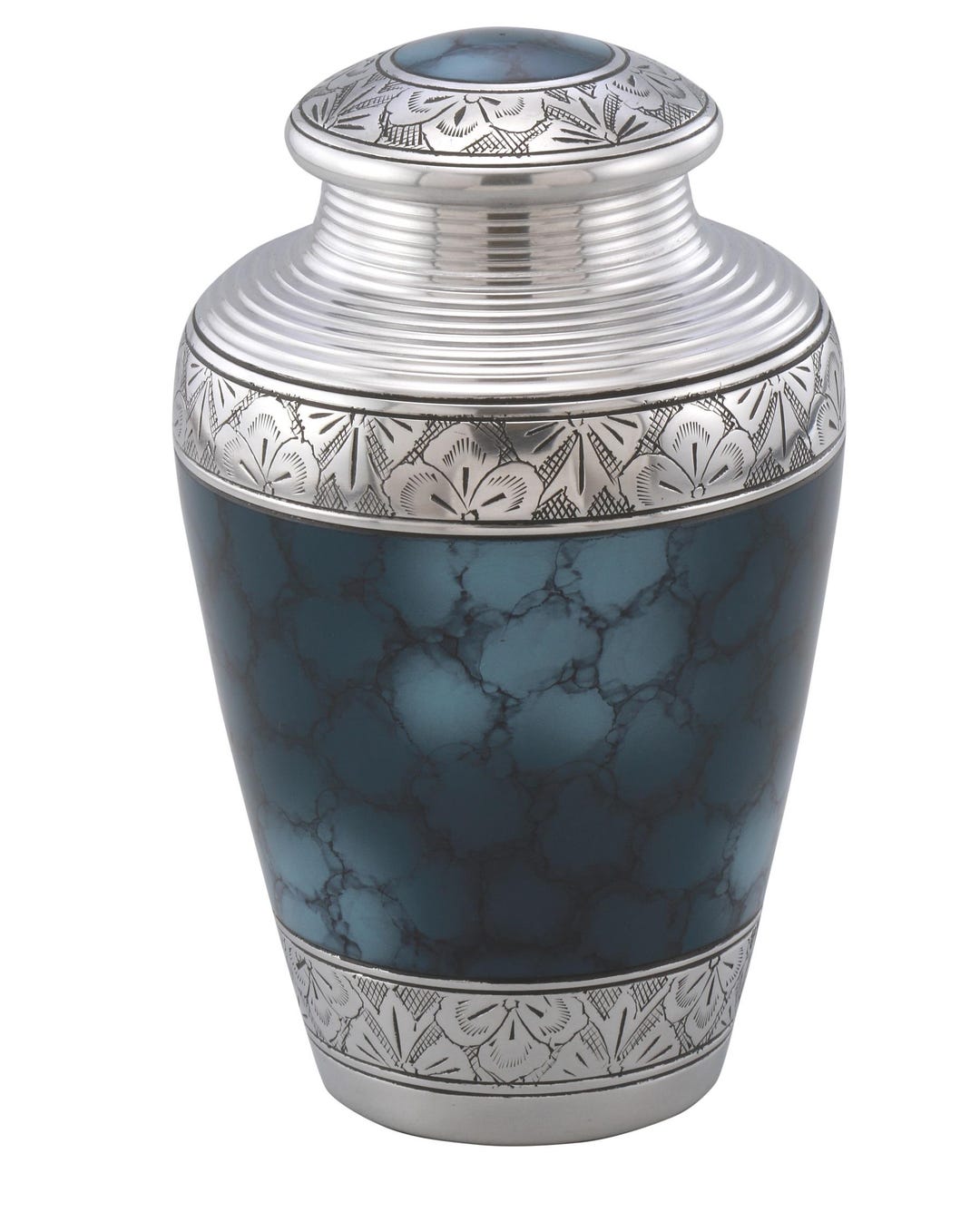 Deep Blue Ocean Wave Cremation Urn – Handcrafted Aluminum Memorial Urn ...