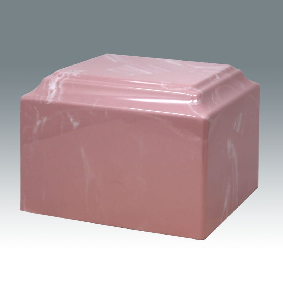Pink Cultured Marble Cremation Urn - Etsy
