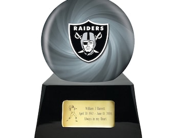 Football Cremation Urn With Optional Las Vegas Raiders Ball Decor and ...