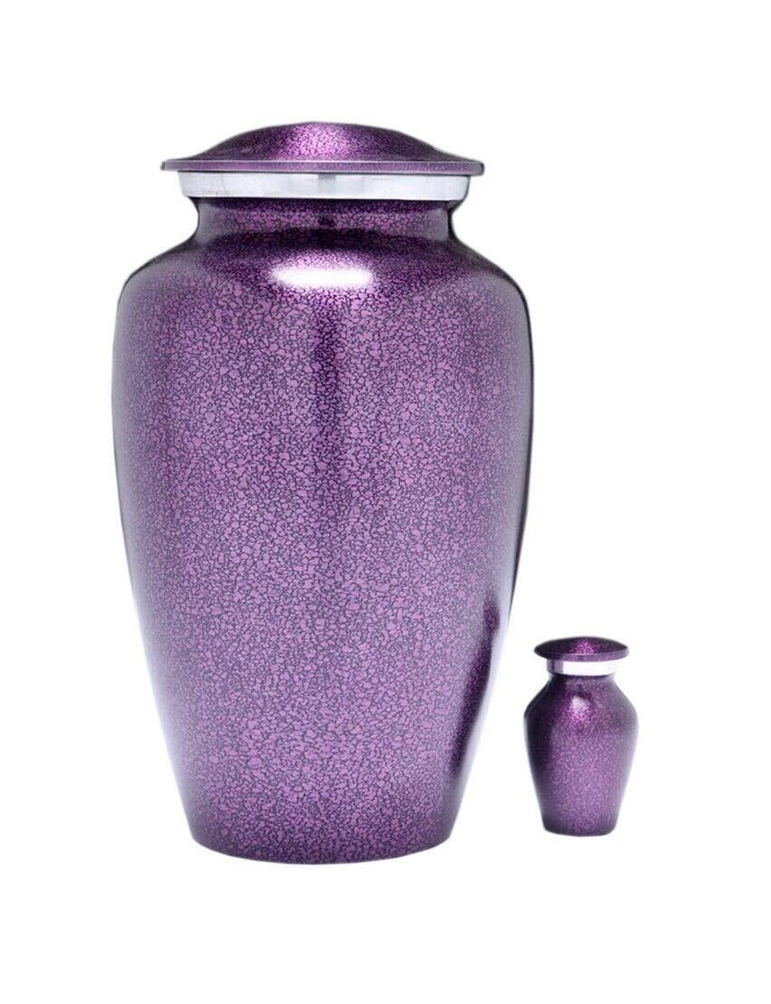 Classic Violet/ Purple Speckle Metal Cremation Urn, Keepsake Urn - Etsy