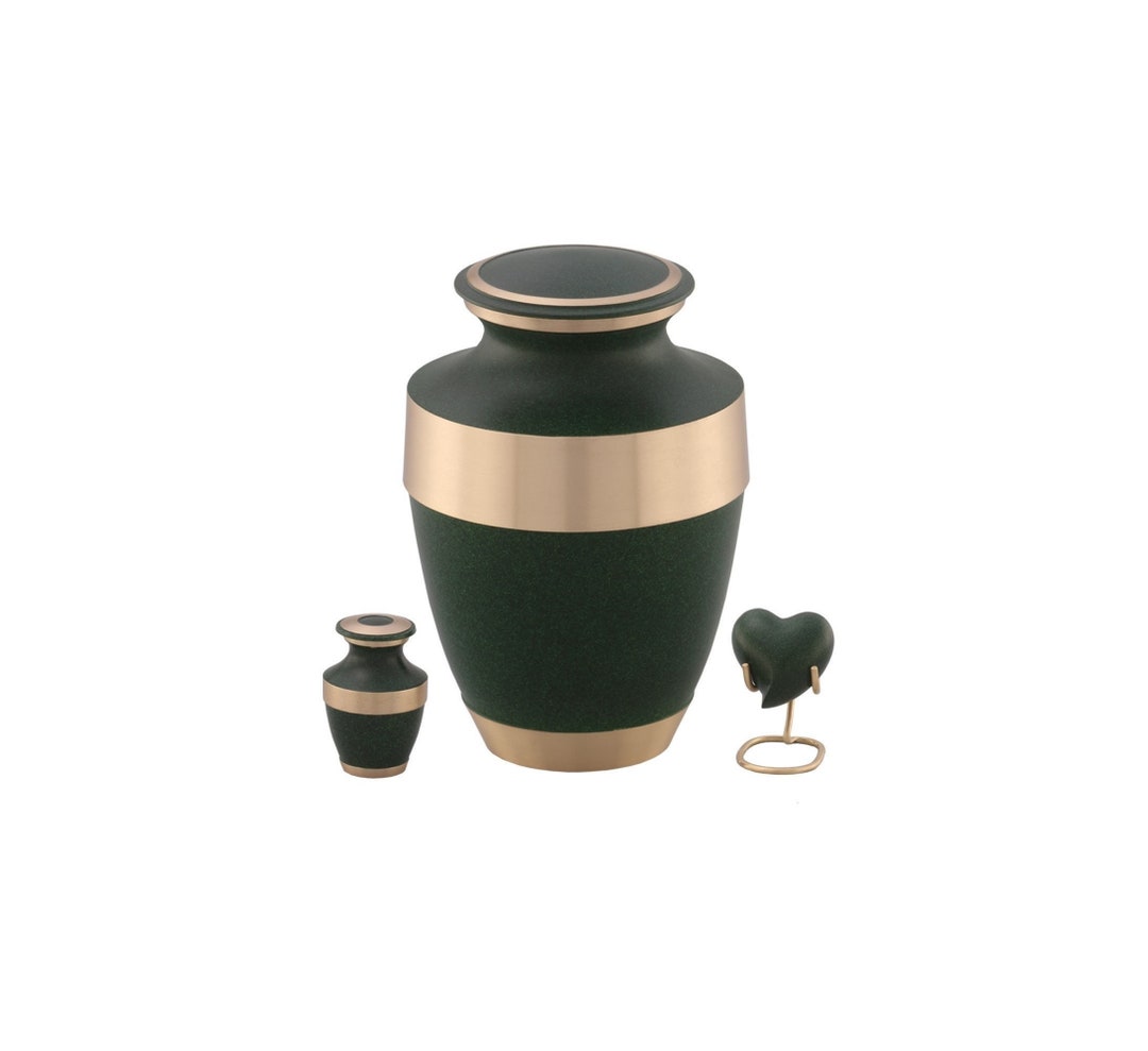 Green Band Brass Cremation Urn - Etsy
