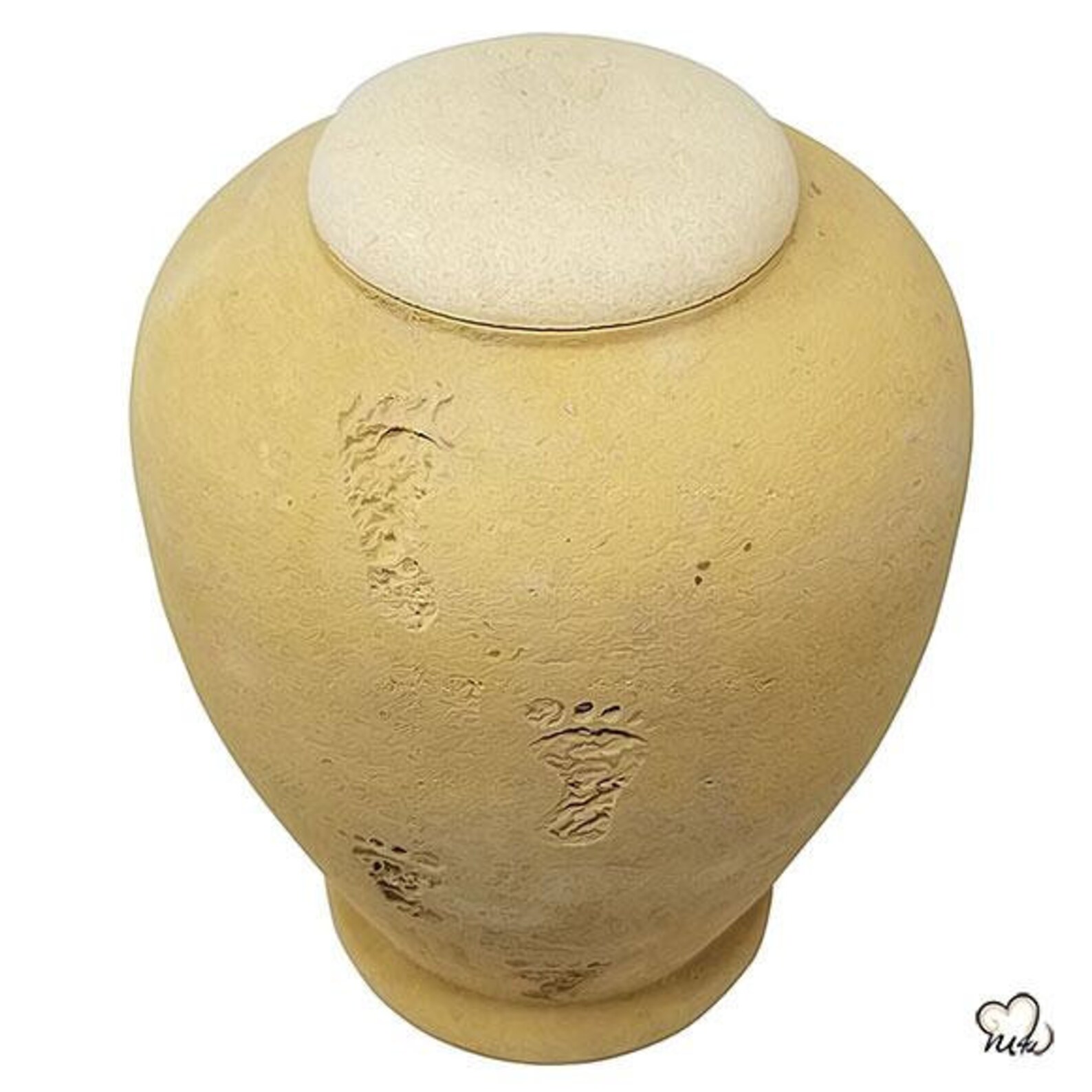 Beige Footprint Biodegradable Sand Urn - Etsy
