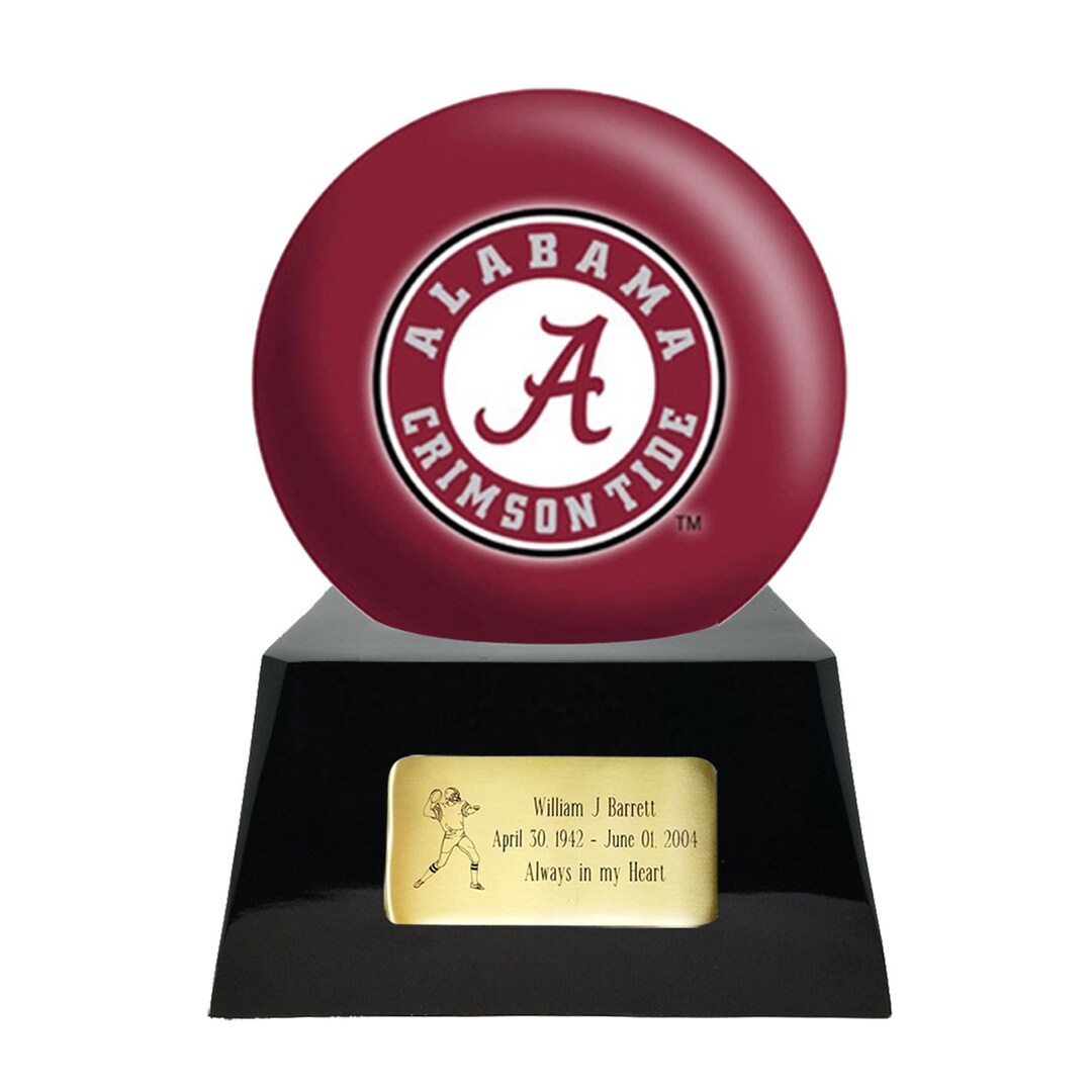 Football Cremation Urn With Optional Alabama Crimson Tide Ball Decor ...