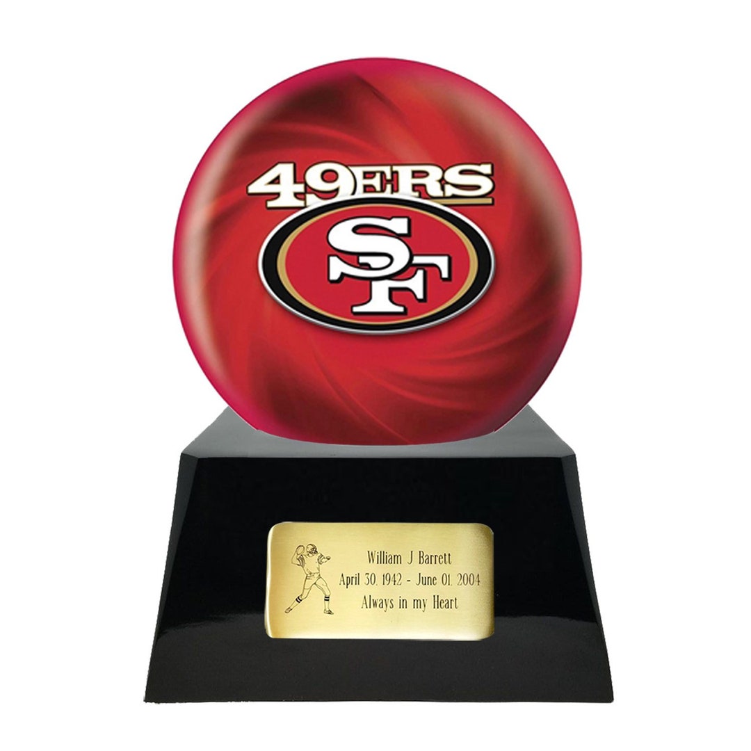 Football Cremation Urn With Optional San Francisco 49ers Ball Decor and ...