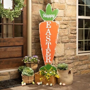 4.75 Ft. Tall* Hand-painted Carrot Porch Sign* Welcome* Custom* Indoor ...