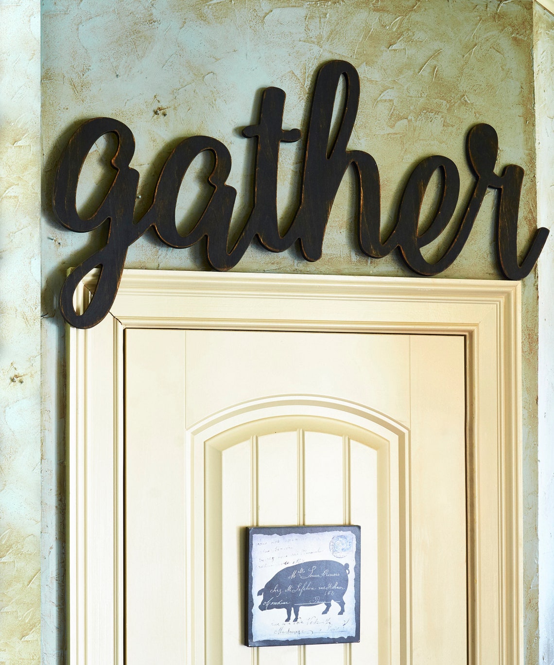 Gather* Words* Huge* Cursive* Wood* Holidays* Sign* Decor* DIY* Gift ...