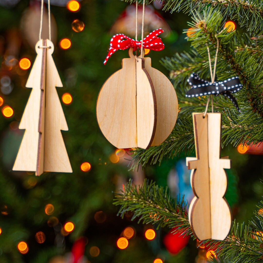 Slotted Ornaments* Christmas* Tree Decorations* DIY* Tree* Ornament ...