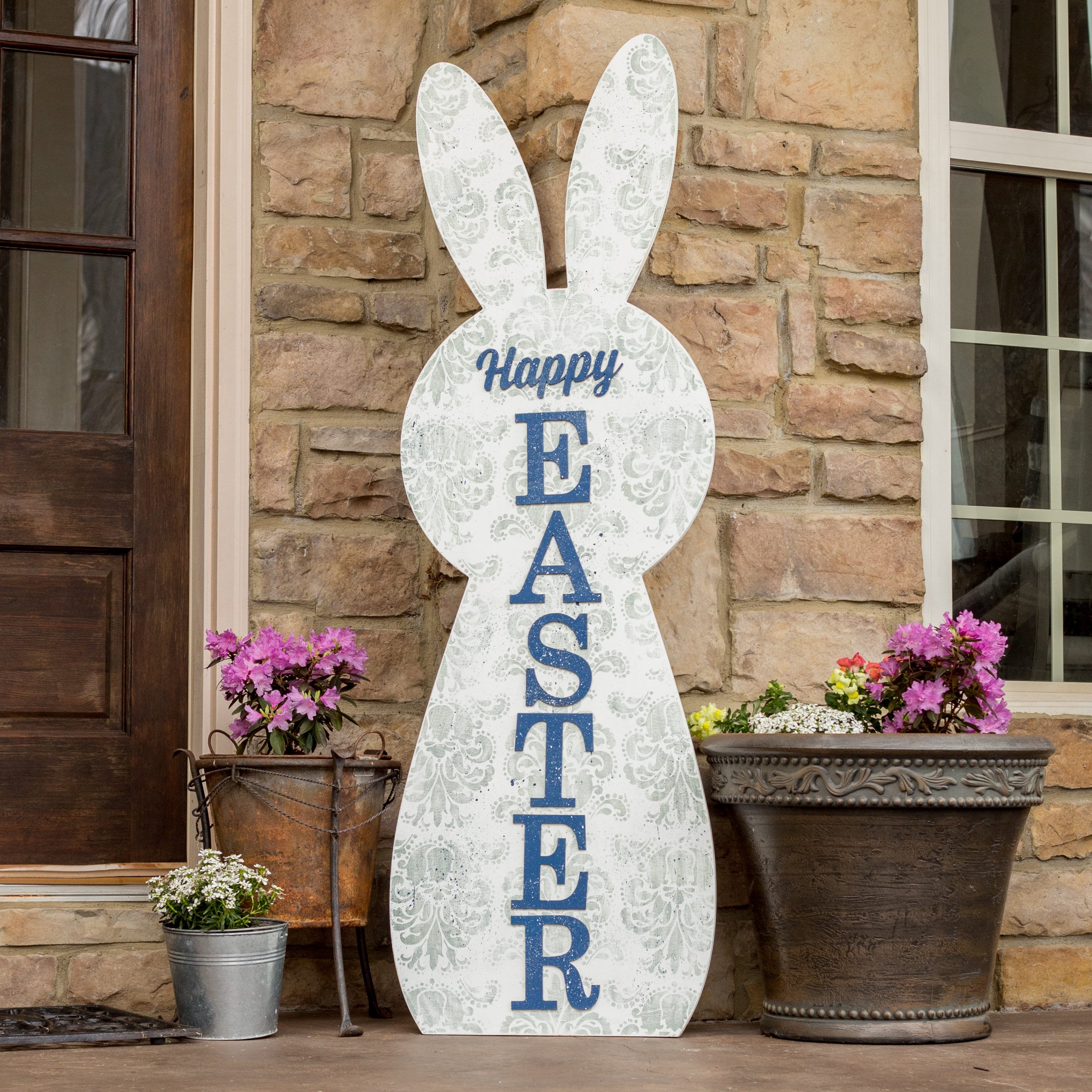 Easter Decor Front Door Sign 57 Tall Hello Spring Bunny | Etsy