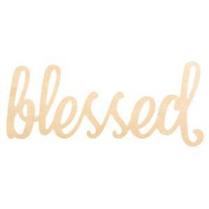 Cursive Blessed (18" to 34") Decor* Decorative Word* Unfinished ...