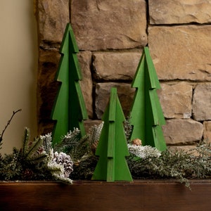 Unfinished Wooden Christmas Ornaments - Slotted Tree Table Decor ...