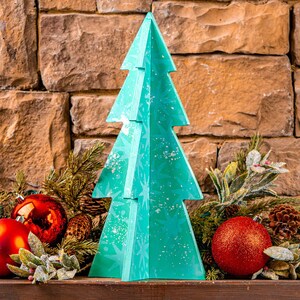 17 In. Standing Slotted Tree* Unfinished* Porch or Mantel Decor* Winter ...