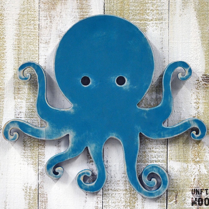 Wooden Octopus - Etsy