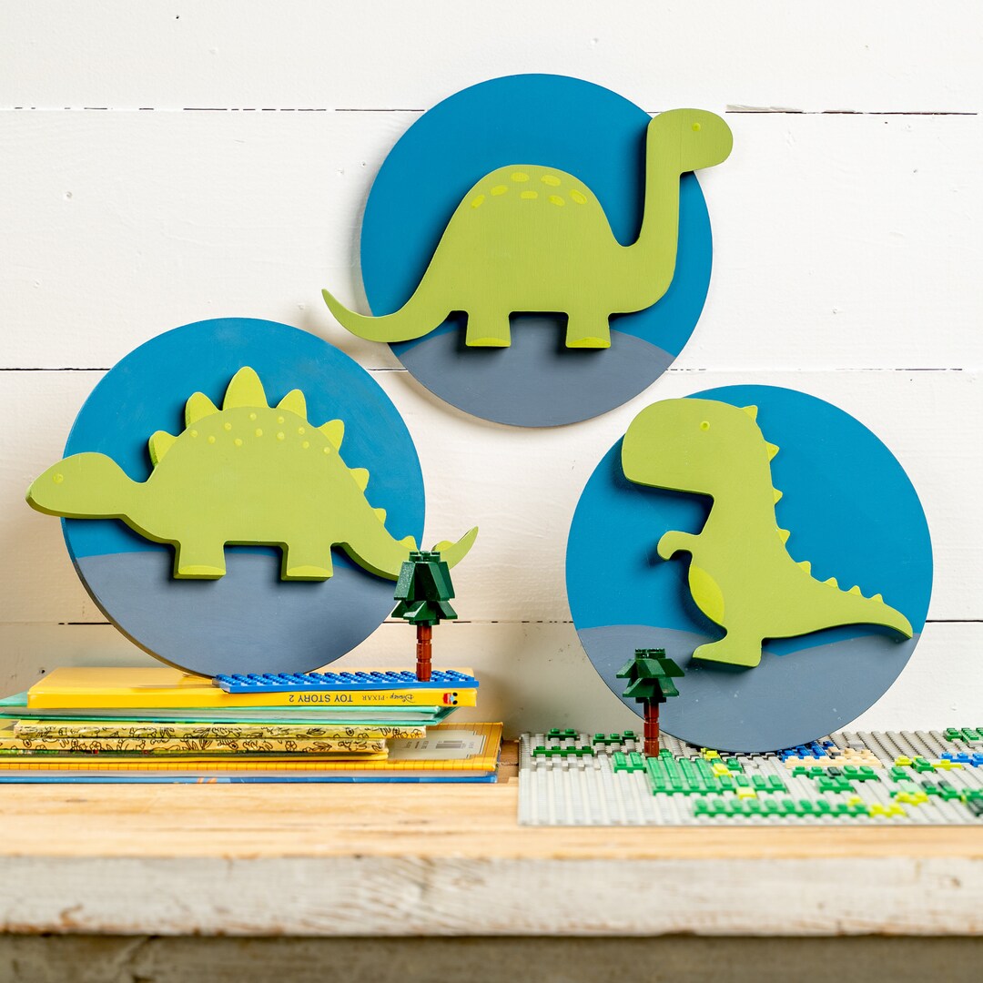 Chunky Dinosaurs* Unfinished* T-rex* Stegosaurus* Brontosaurus* Bedroom ...