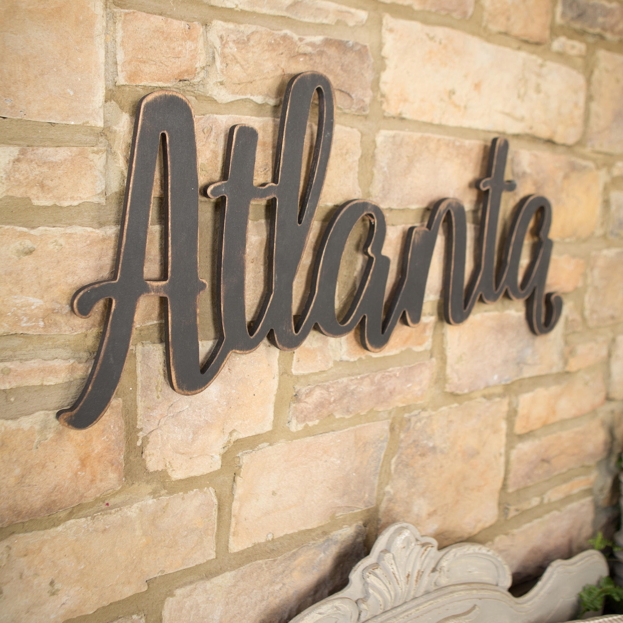 Custom Huge Names Words Cursive Wood Holidays Sign | Etsy