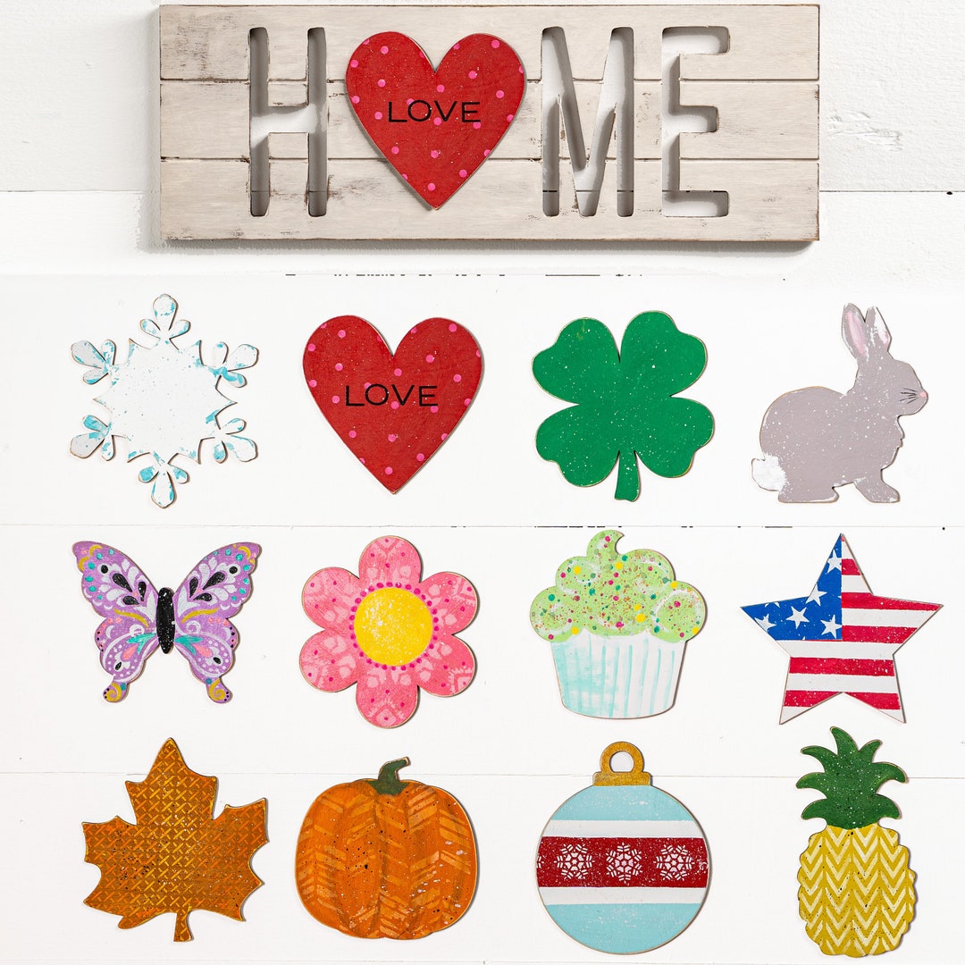 Seasonal HOME Kit Sign* Interchangeable* Unfinished* Holidays* Decor - Etsy